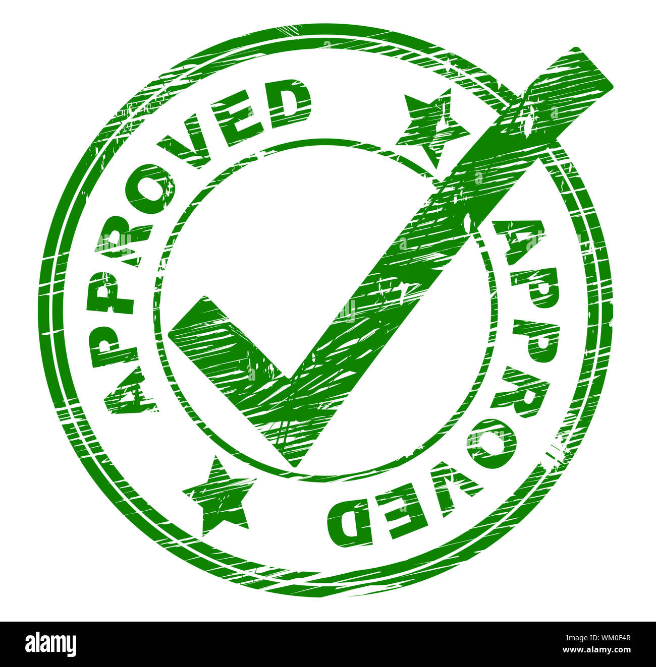 Approved Stamp Showing All Right And Yep Stock Photo - Alamy