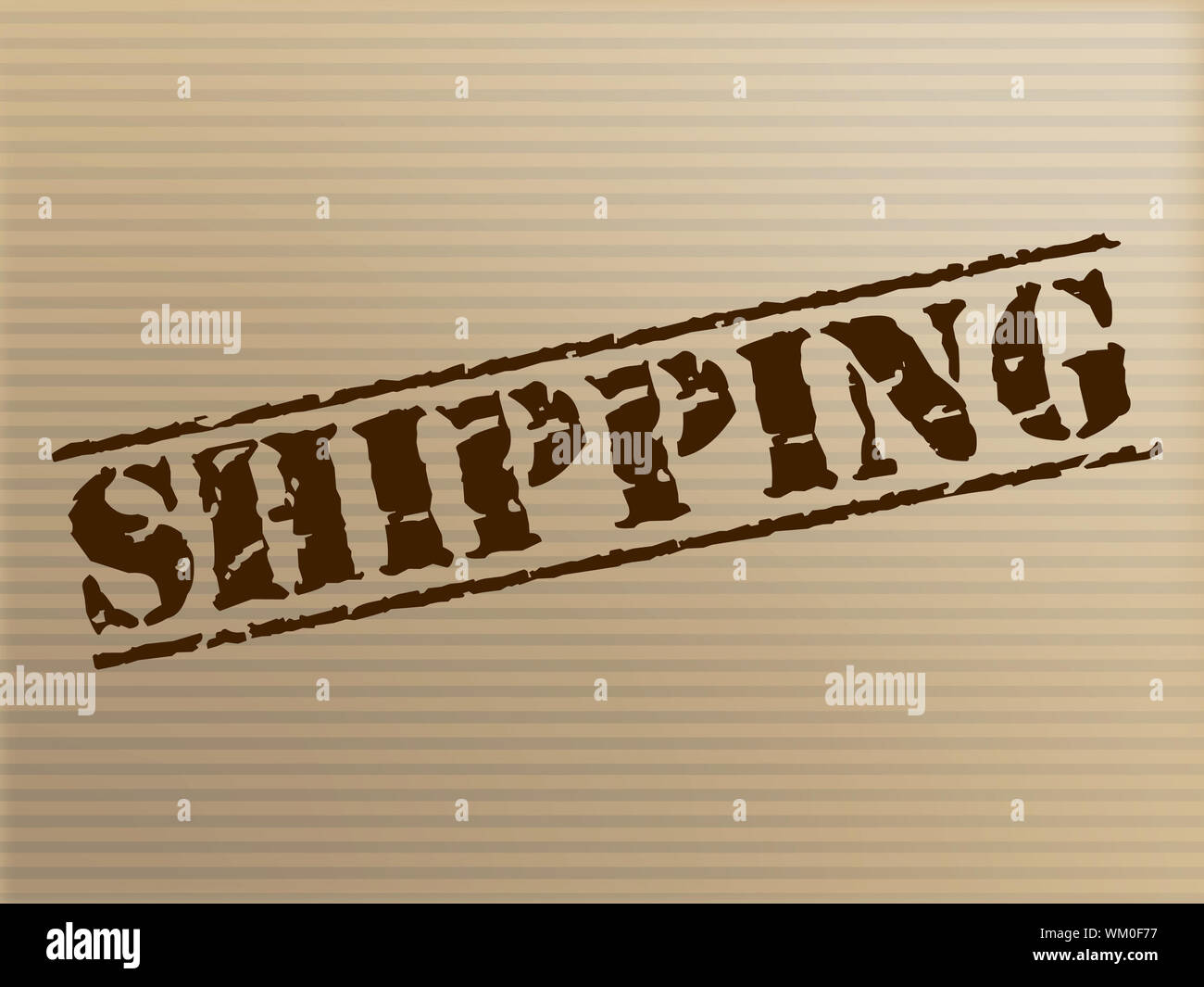Shipping Stamp Showing Postage Courier And Imprint Stock Photo - Alamy