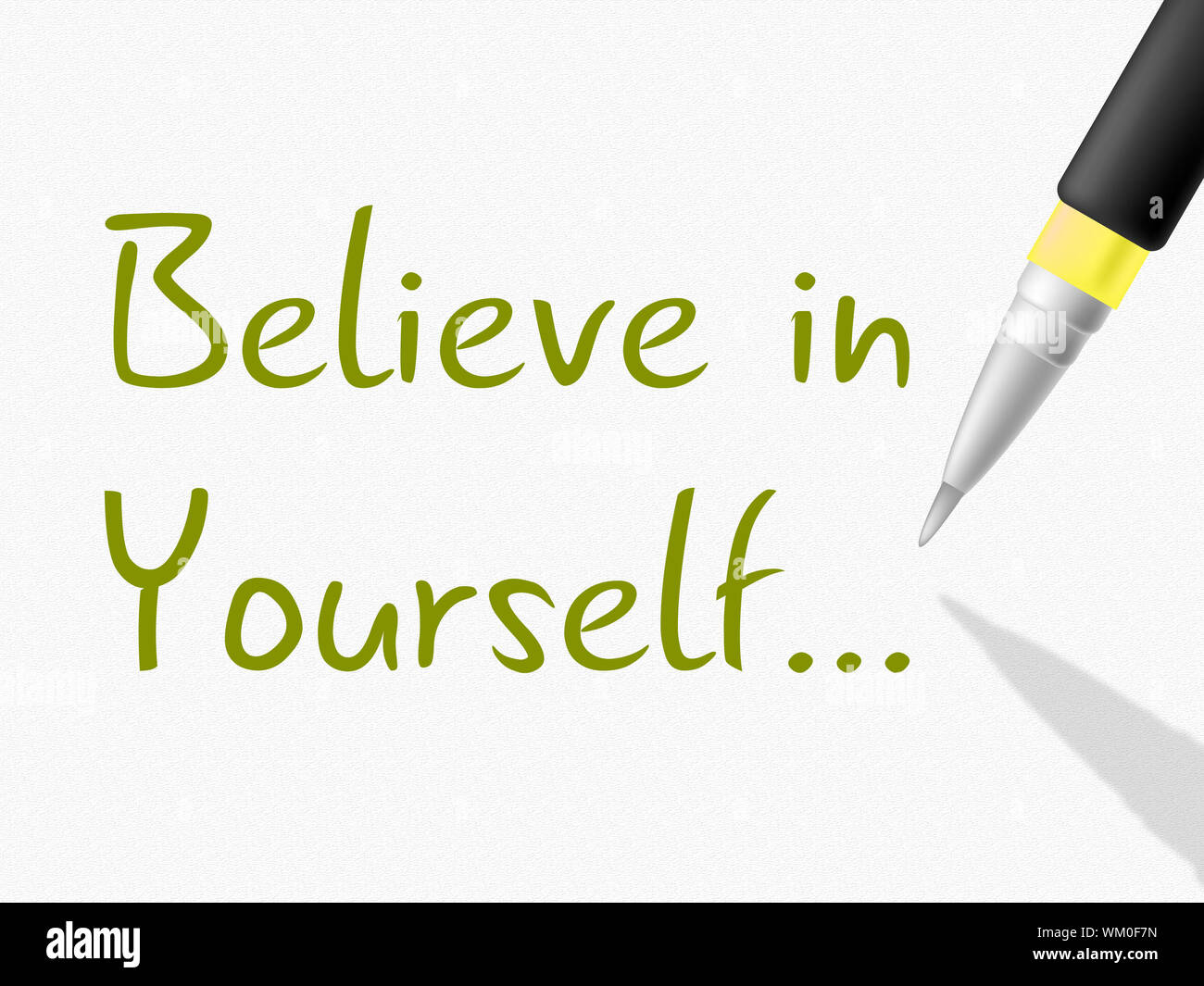 Believe In Yourself Showing Hope Confidence And Confident Stock Photo ...