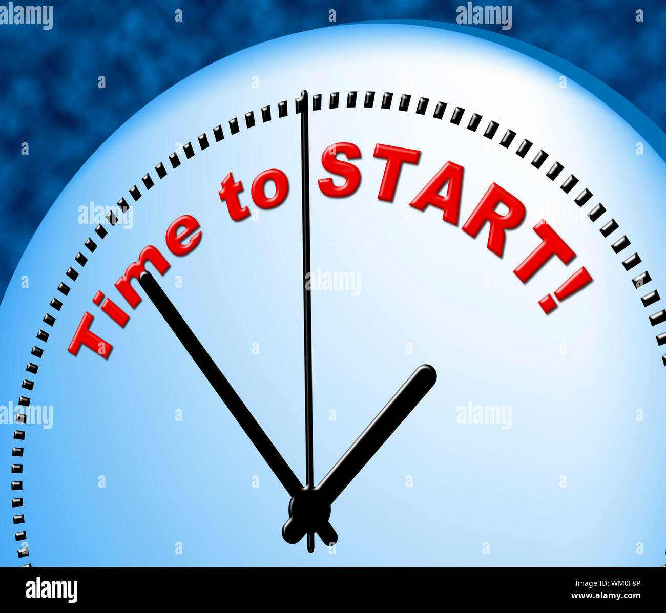Time To Start Meaning At The Moment And Now Stock Photo - Alamy