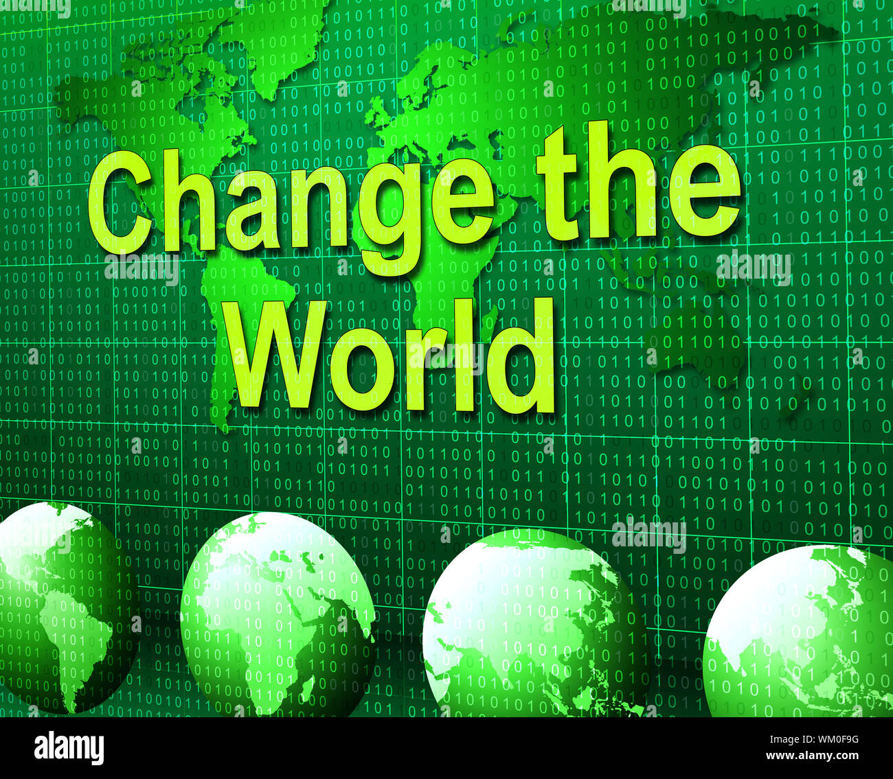 Change The World Meaning Rethink Revise And Different Stock Photo - Alamy