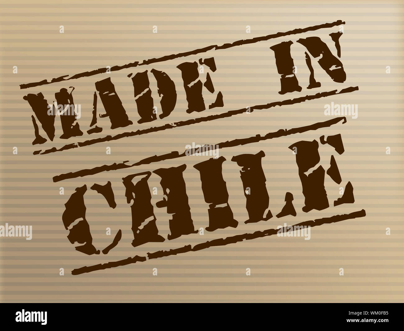 Made In Chile Showing South America And Export Stock Photo - Alamy