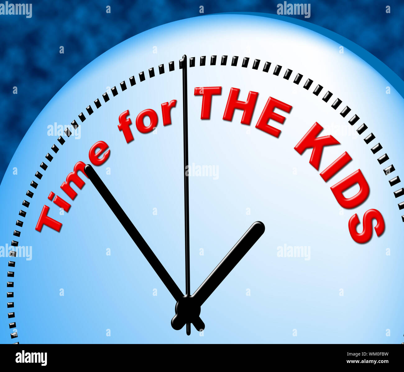 Time For Kids Meaning At The Moment And Now Stock Photo - Alamy