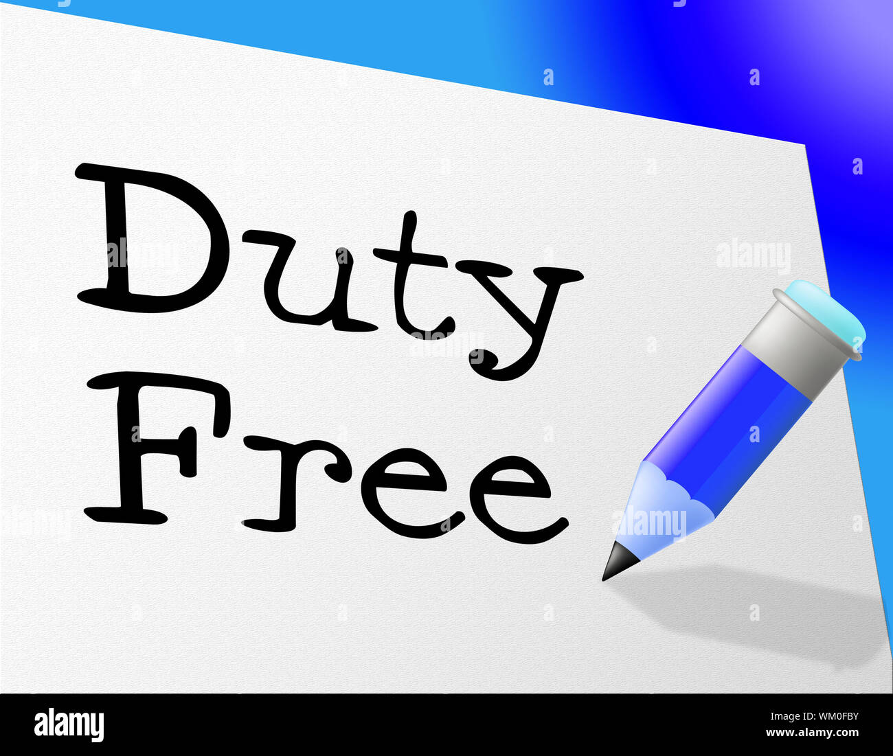Duty Free Meaning Income Tax And Taxation Stock Photo - Alamy