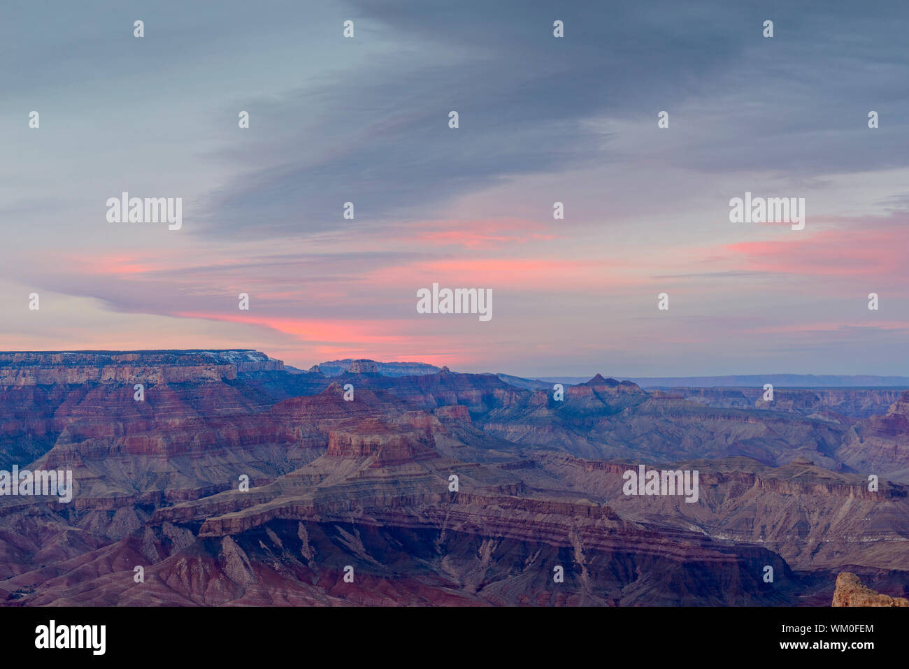 Sunset over the Grand Canyon from Lipan Point, Grand Canyon National ...