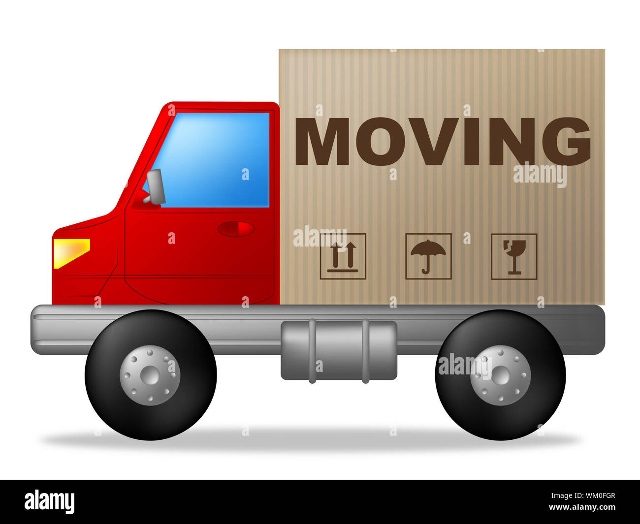 Moving house home truck Cut Out Stock Images & Pictures - Alamy