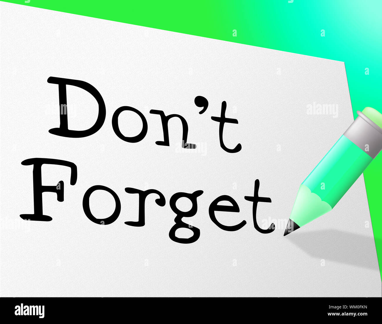 Forgetting reminder hi-res stock photography and images - Alamy