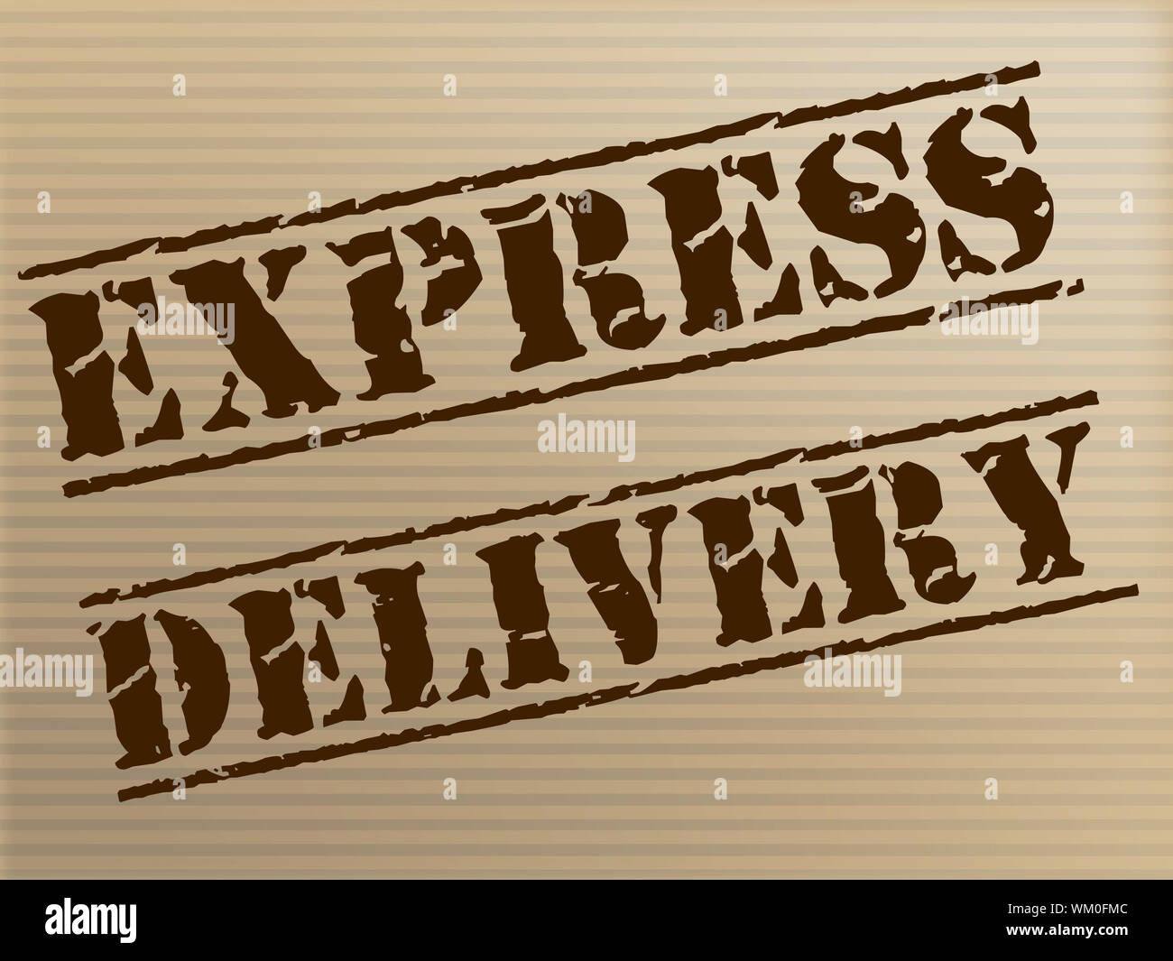 Express Delivery Showing Sending Quick And Package Stock Photo - Alamy