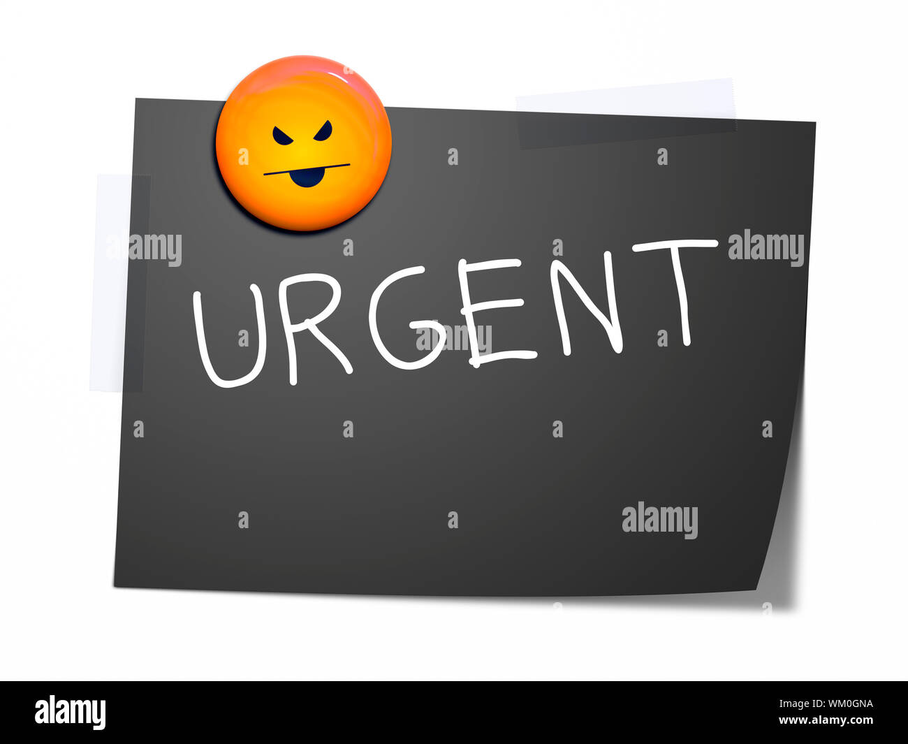 A sticky paper with the message urgent Stock Photo - Alamy