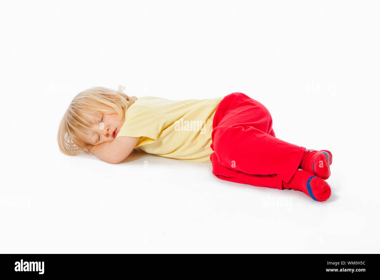 Cartoon Boy Sleeping On Ground