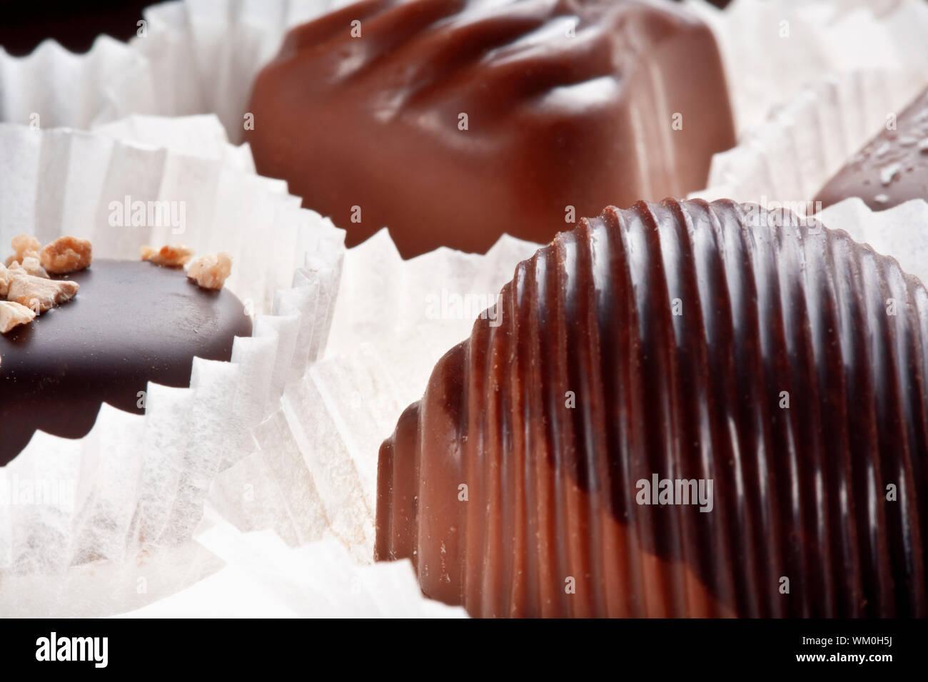 assortment of delicious dark chocolate pralines Stock Photo - Alamy