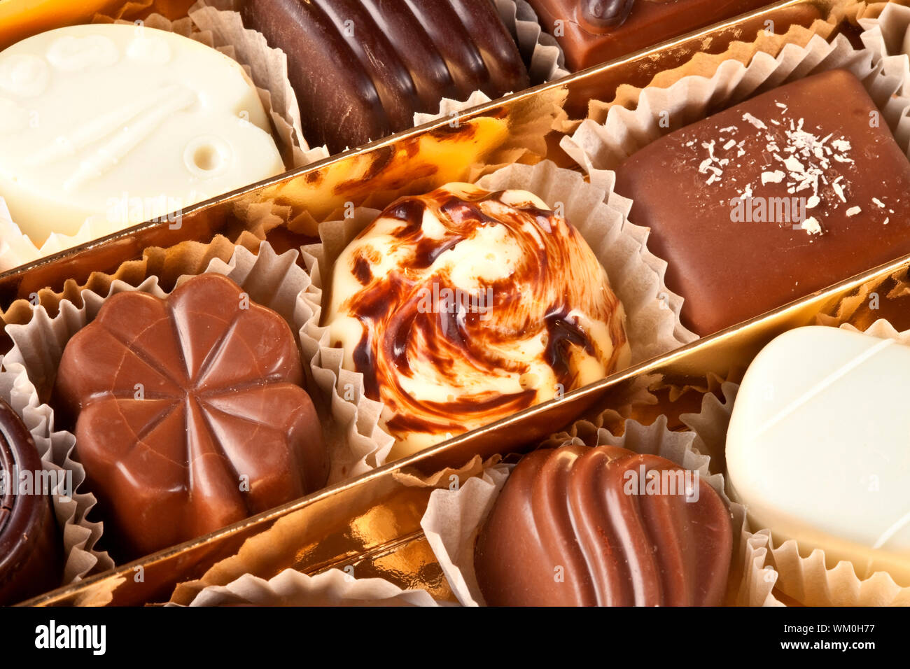 assortment of delicious dark chocolate pralines Stock Photo - Alamy