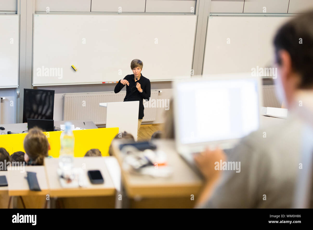 Lecture at university Stock Photo - Alamy