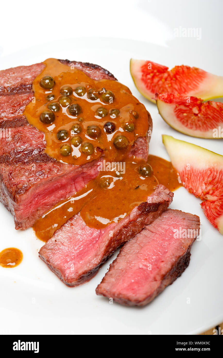 green peppercorn beef filet mignon Stock Photo - Alamy