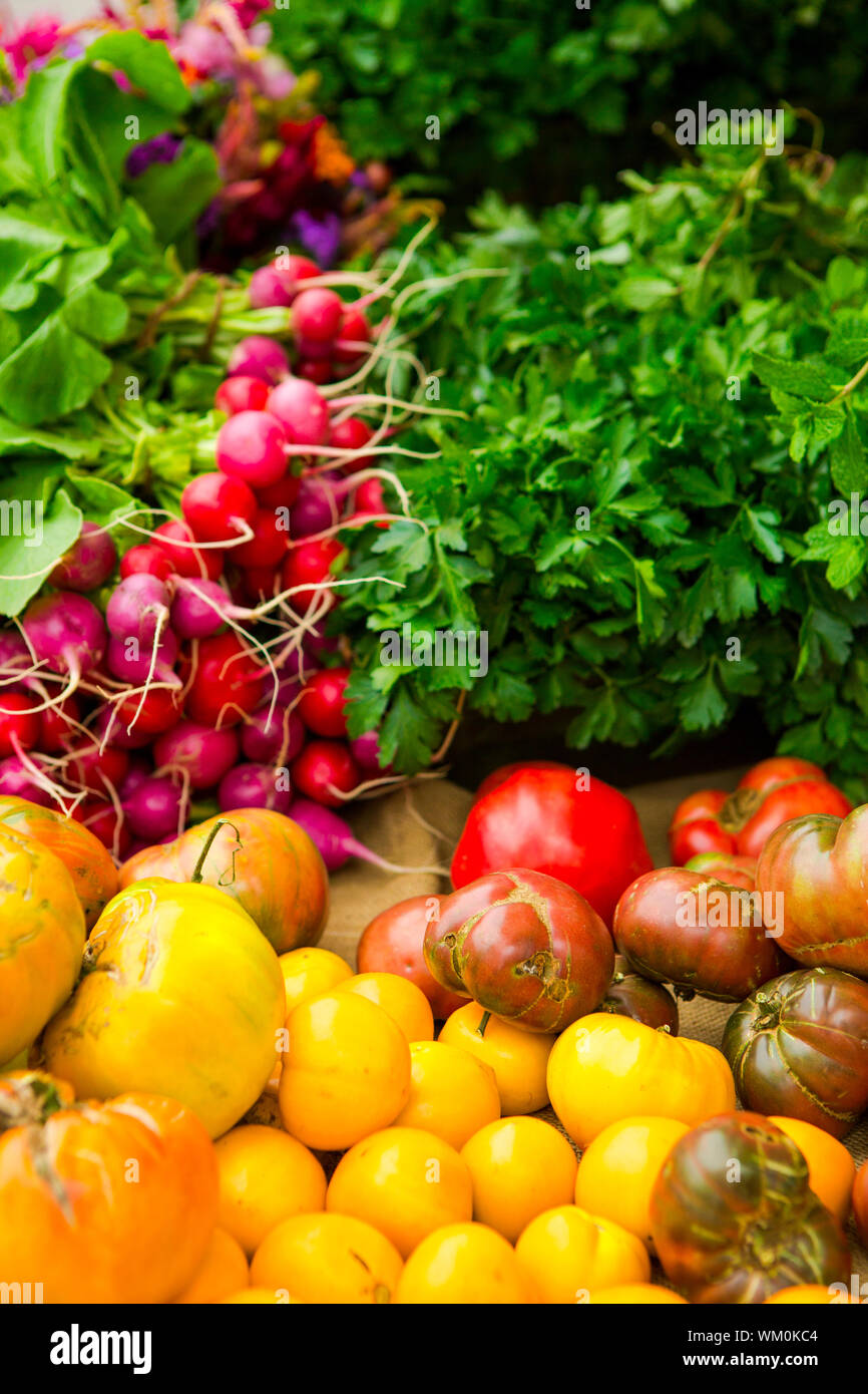 Organic vegetables from a local market Stock Photo - Alamy