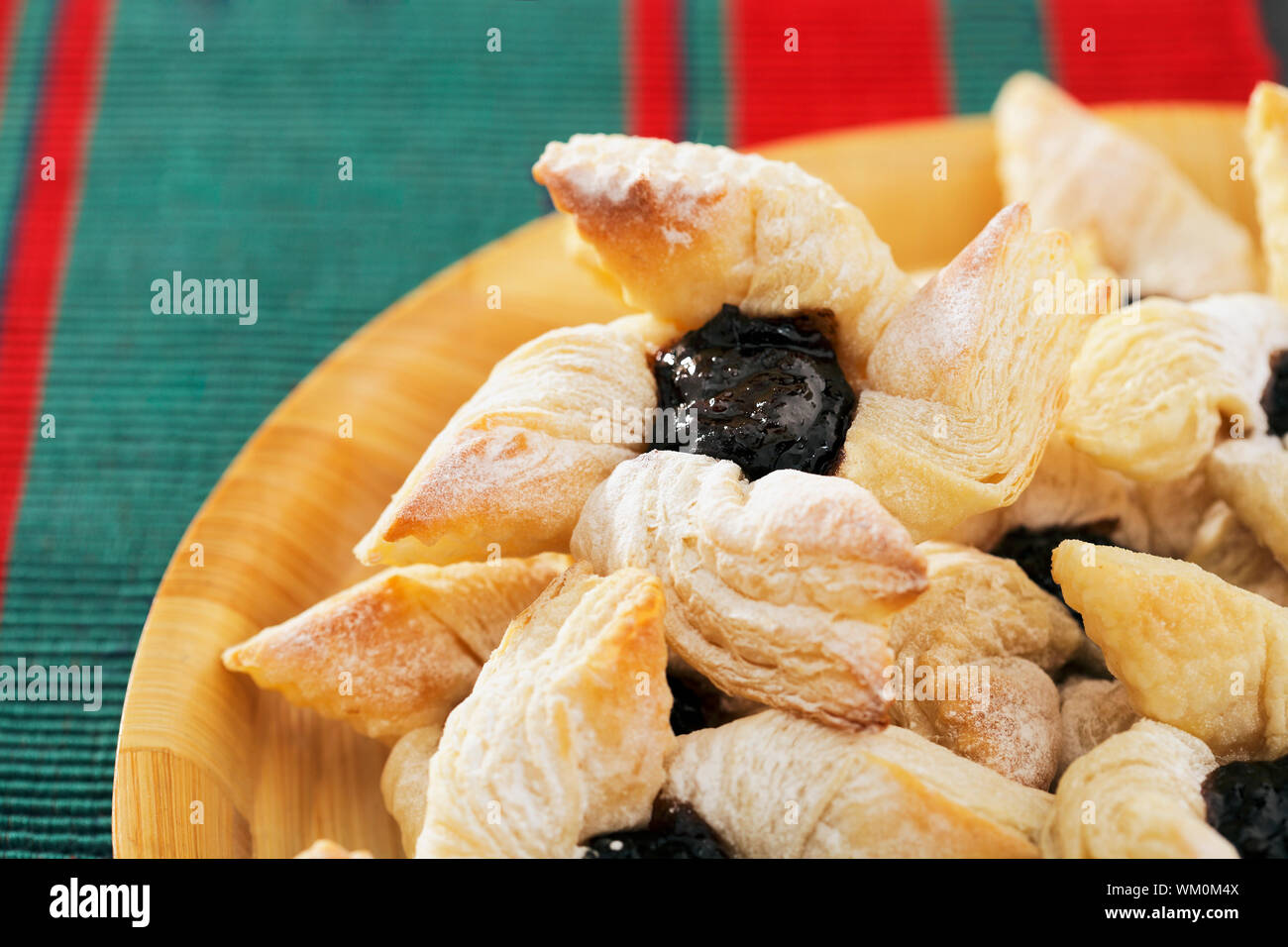 Finnish star-shaped joulutorttu christmas puff pastrieswith dried plum ...