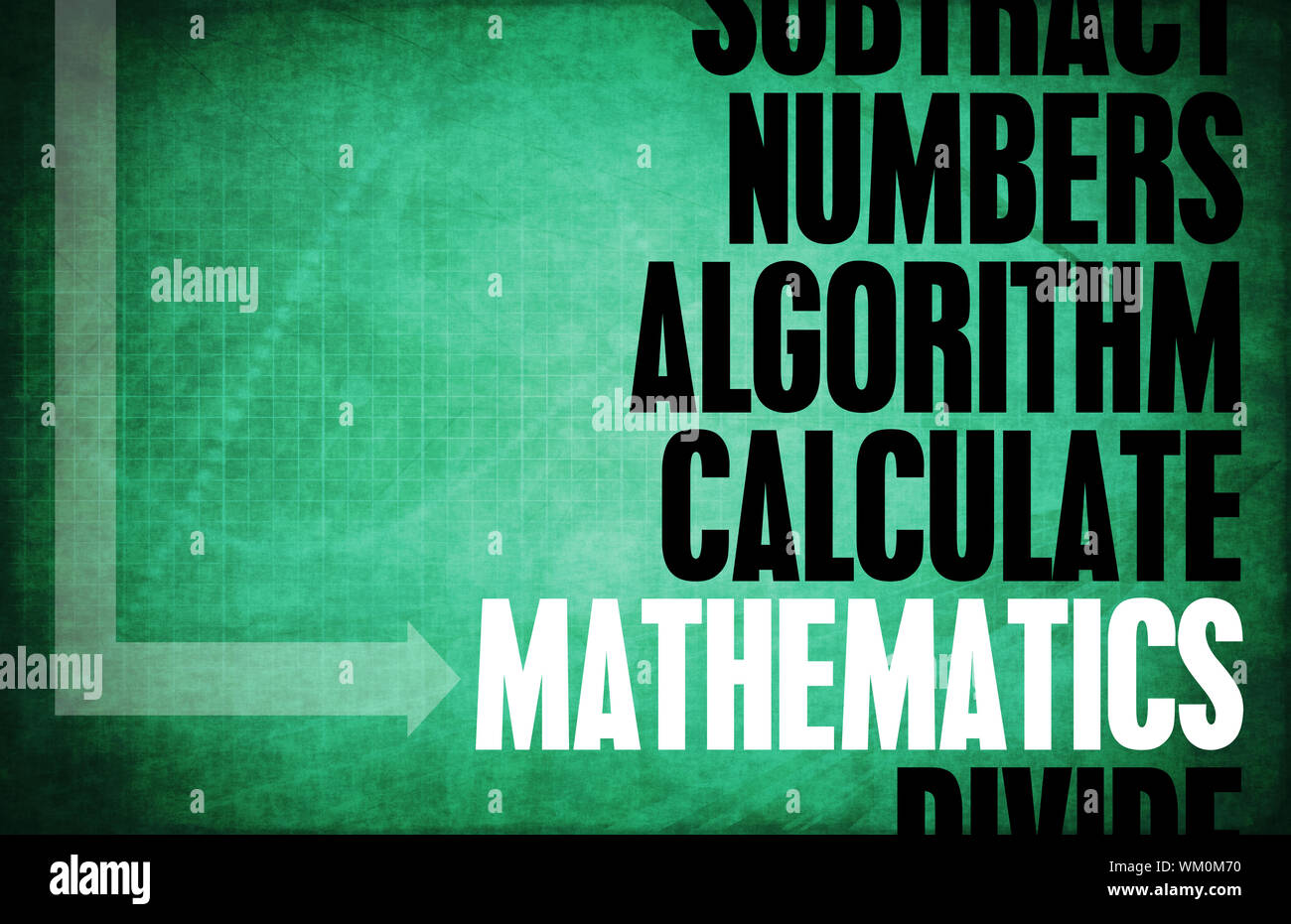 Mathematics as an Arithmetic Subject with Numbers Stock Photo - Alamy
