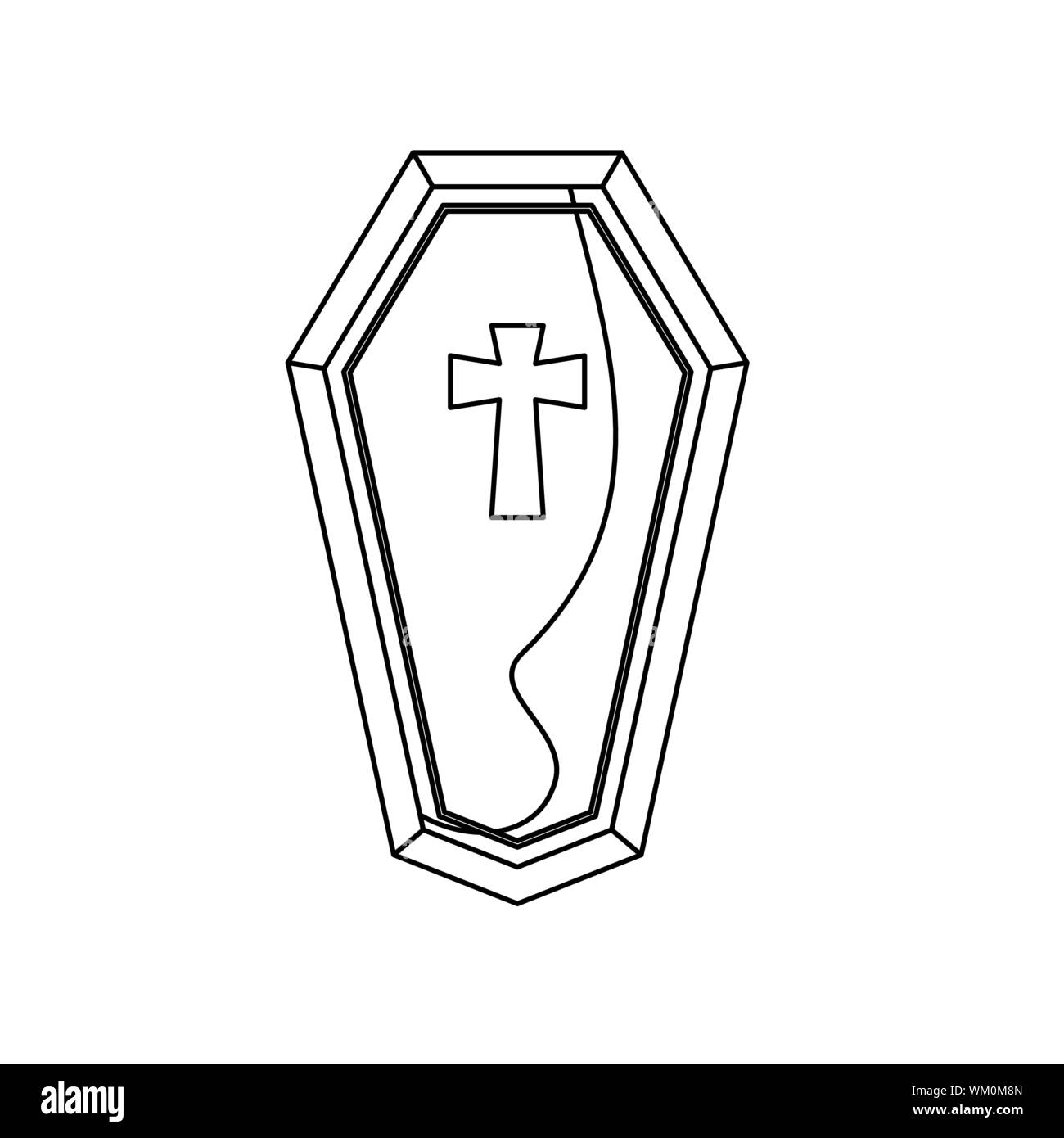 coffin spooky halloween isolated icon vector illustration design Stock ...