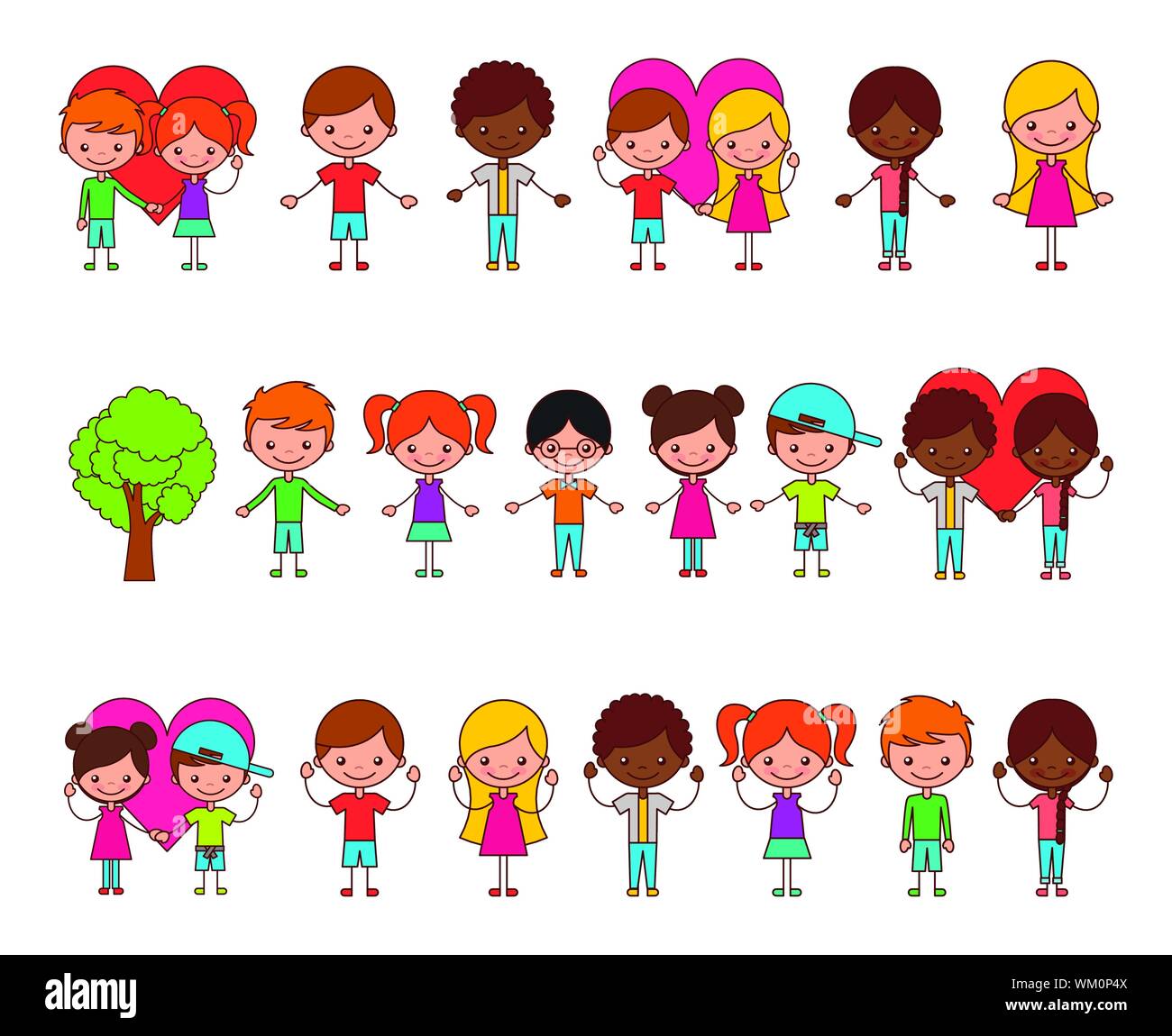 Group Of Girls And Boys Characters Stock Vector Image Art Alamy group-of-girls-and-boys-characters-stock-vector-image-art-alamy