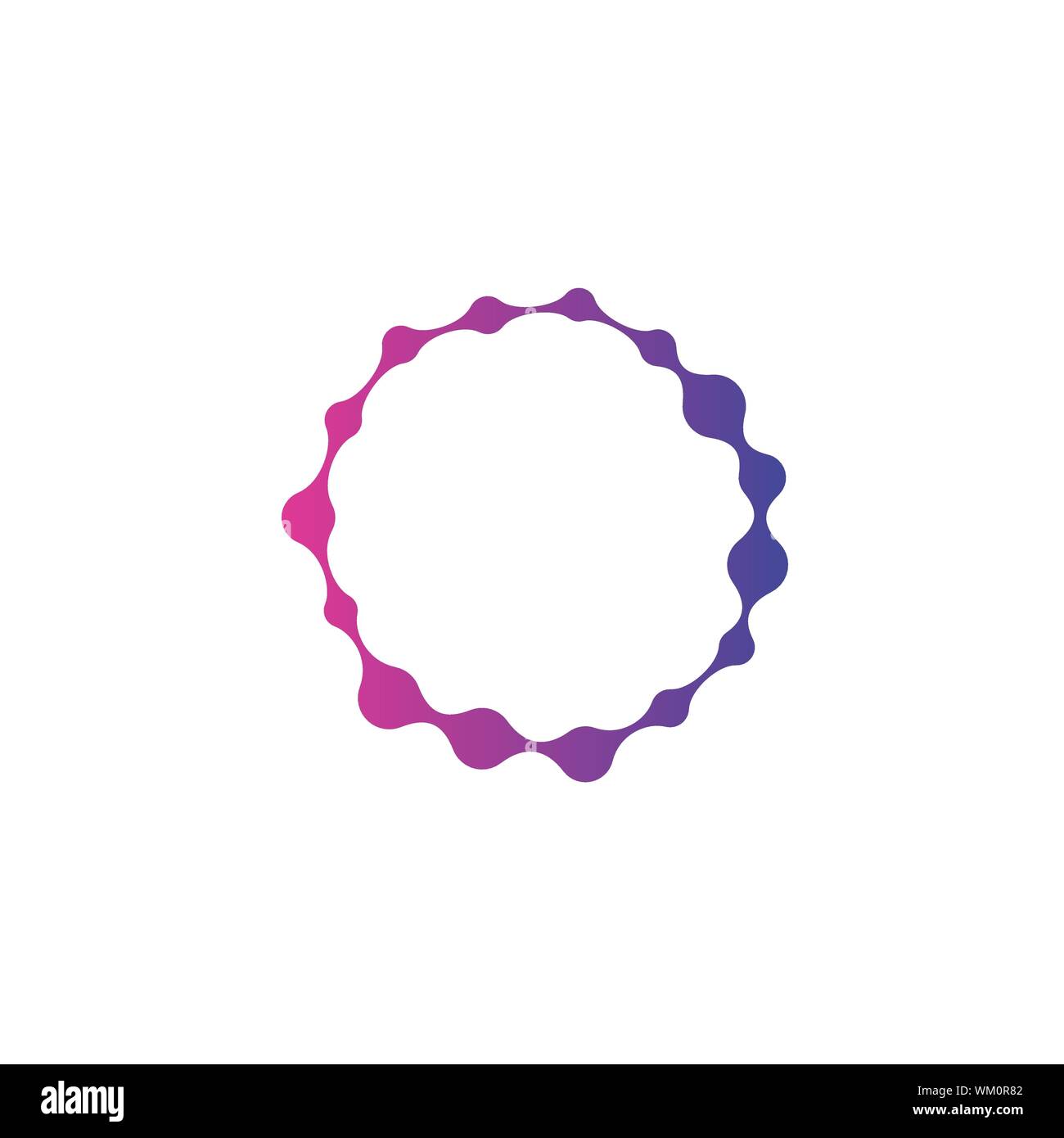Nano technology Abstract molecular structure in the form of a circle ...
