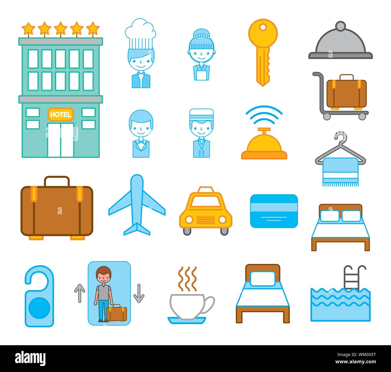 bundle of hotel service icons Stock Vector Image & Art - Alamy