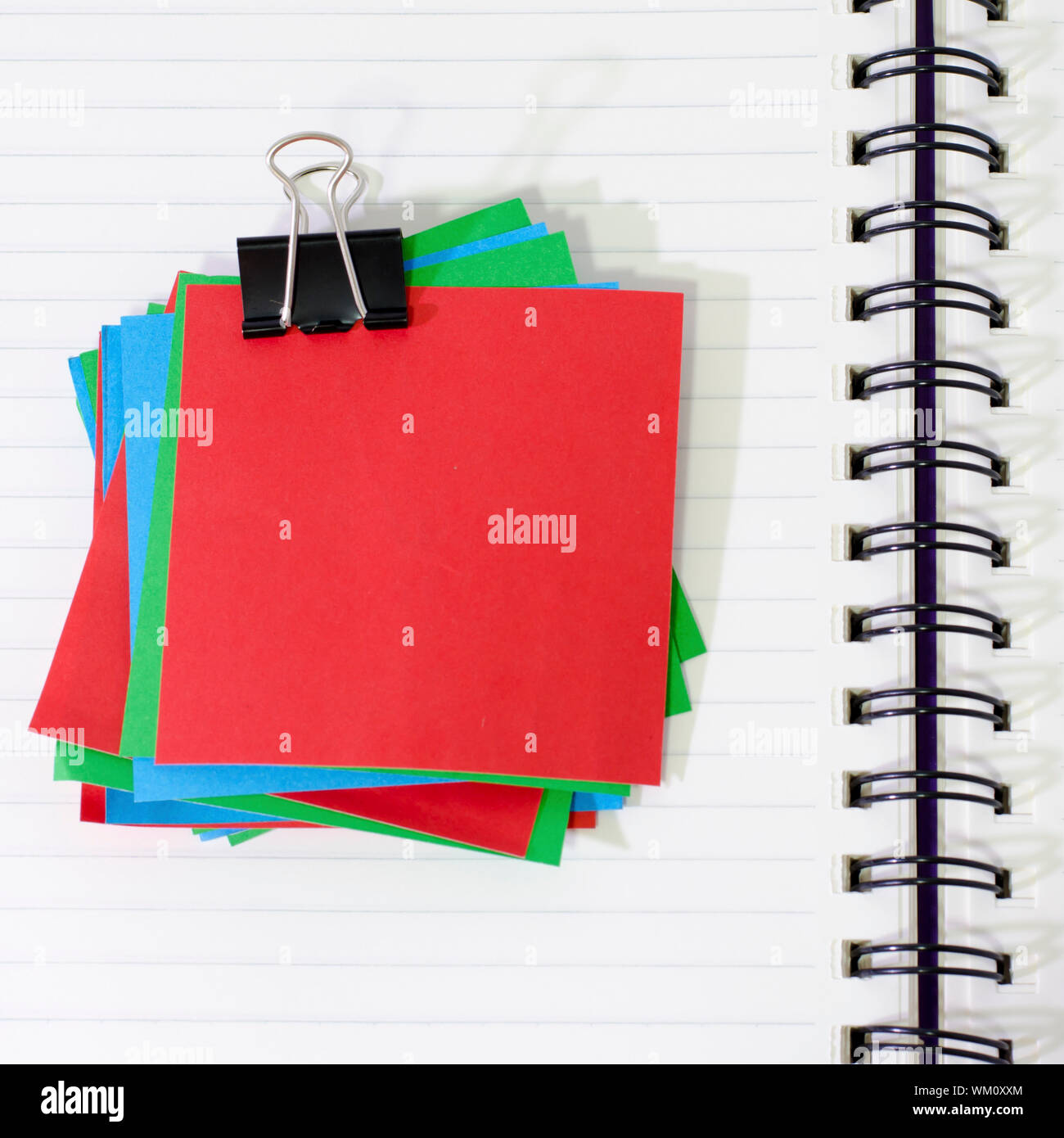 group of paper note with notebook Stock Photo - Alamy