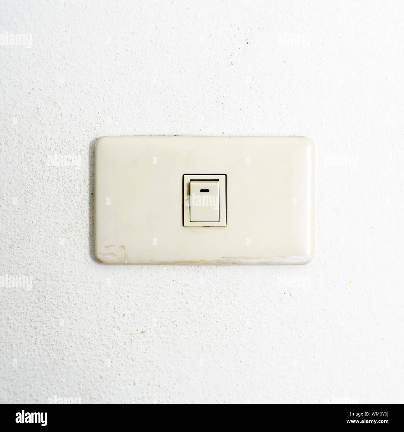 white switch on wall Stock Photo - Alamy