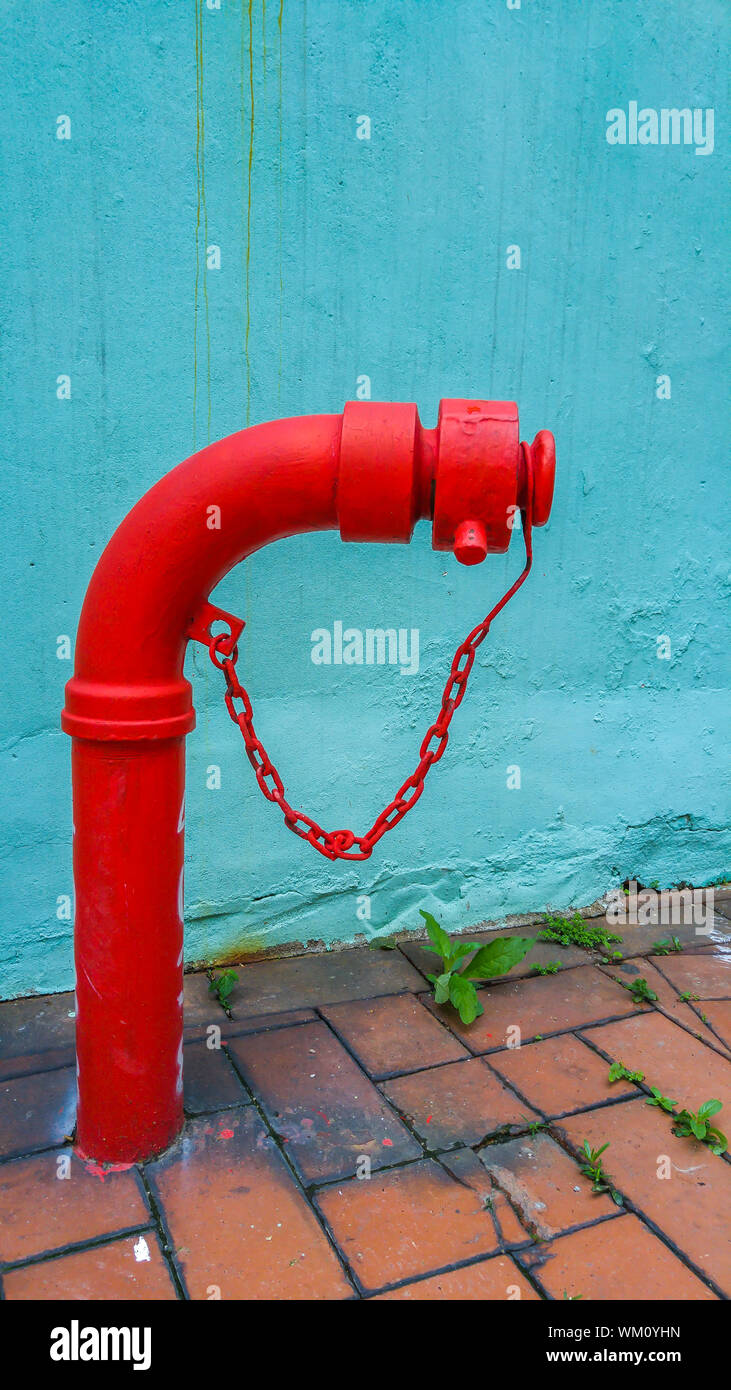 Fire Hydrant On Wall High Resolution Stock Photography and Images - Alamy