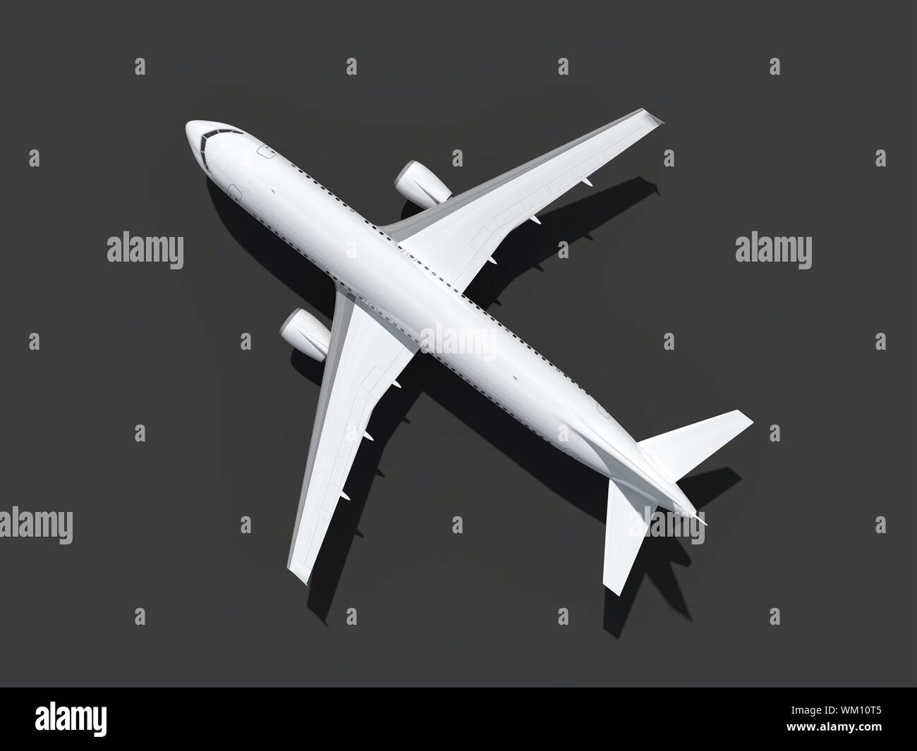 An image of a plane at the ground from above Stock Photo - Alamy