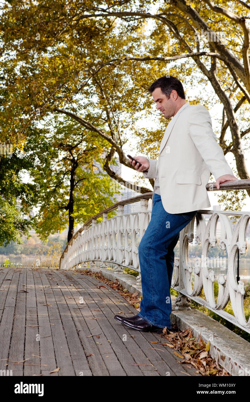 Cell Phone Man Stock Photo - Alamy