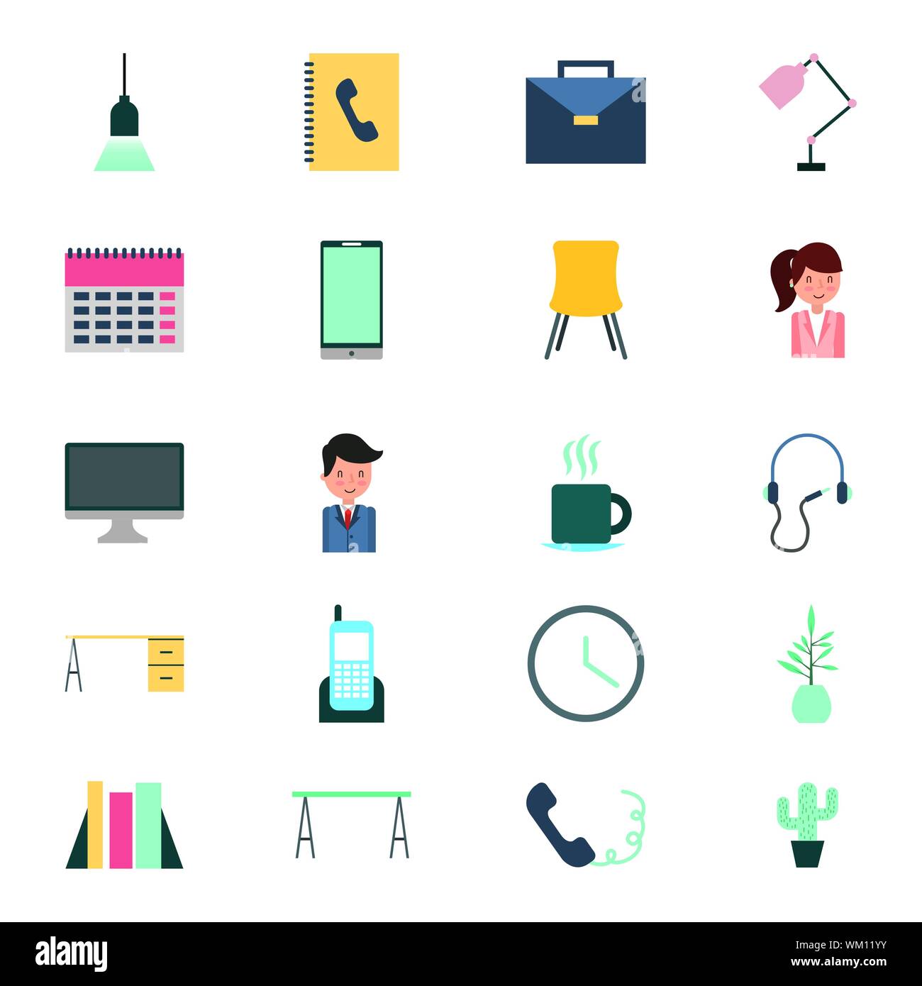 Business woman clock head Stock Vector Images - Alamy