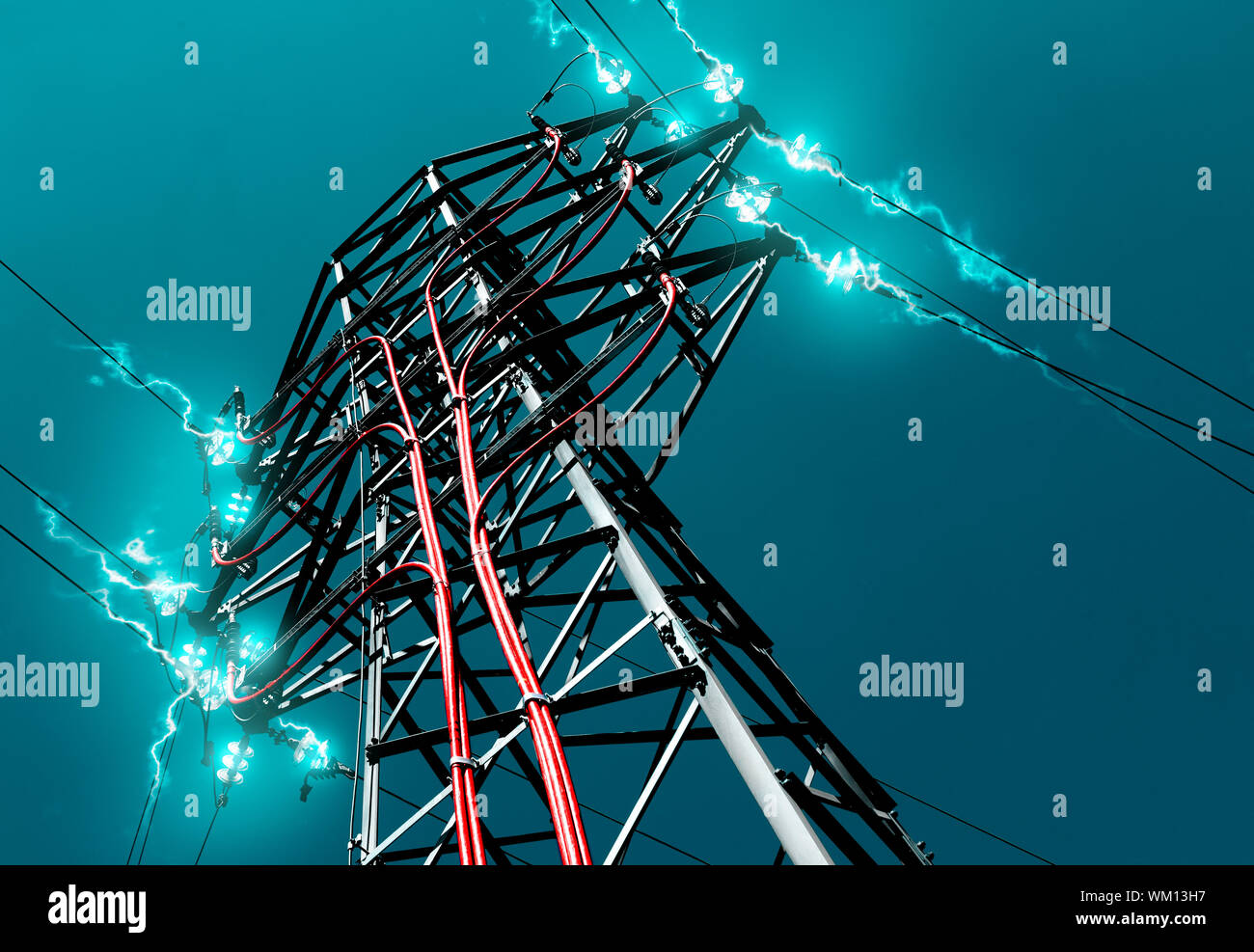 Pylon. Concept of electricity and energy Stock Photo - Alamy