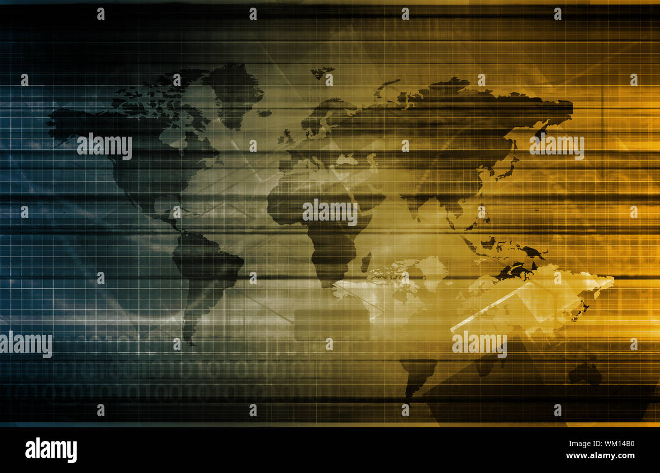 Data Integration Network on a Global Scale Stock Photo - Alamy