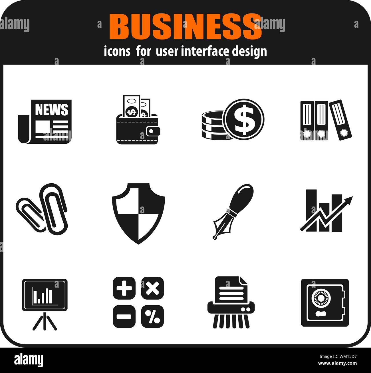 Business icon set Stock Vector Image & Art - Alamy