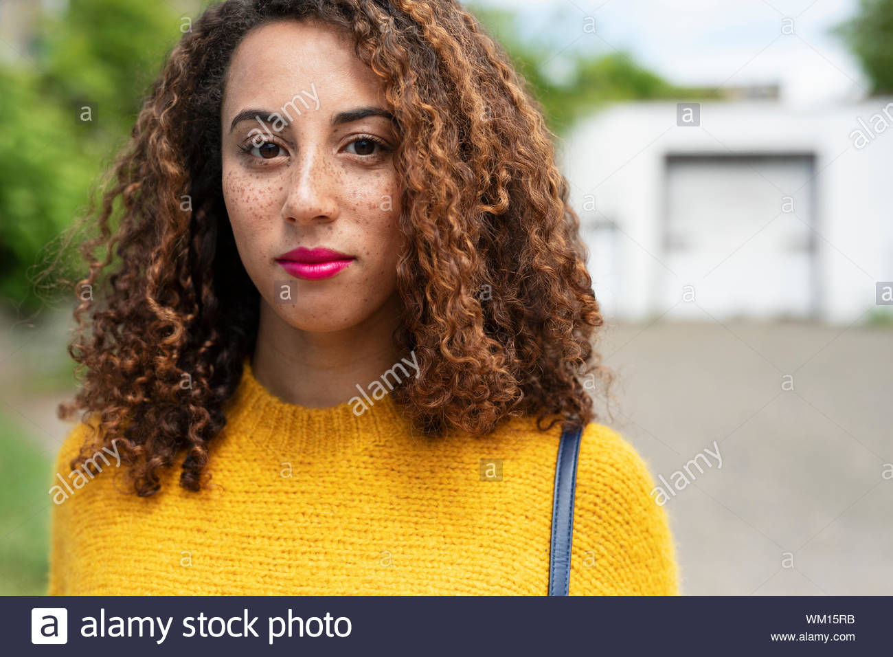 Woman beauty freckles horizontal hi-res stock photography and images ...