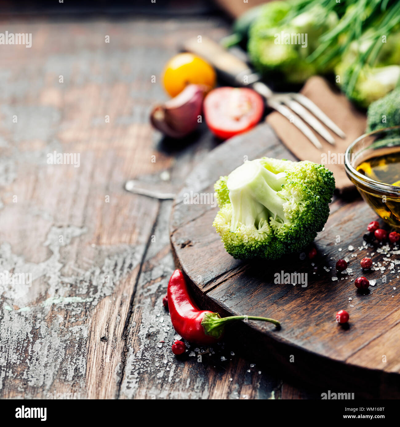 fresh green broccoli and organic vegetables Stock Photo - Alamy