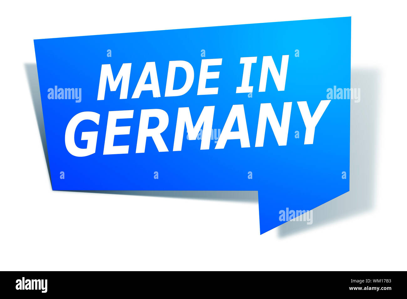An image of a stylish blue design label with text made in germany Stock ...