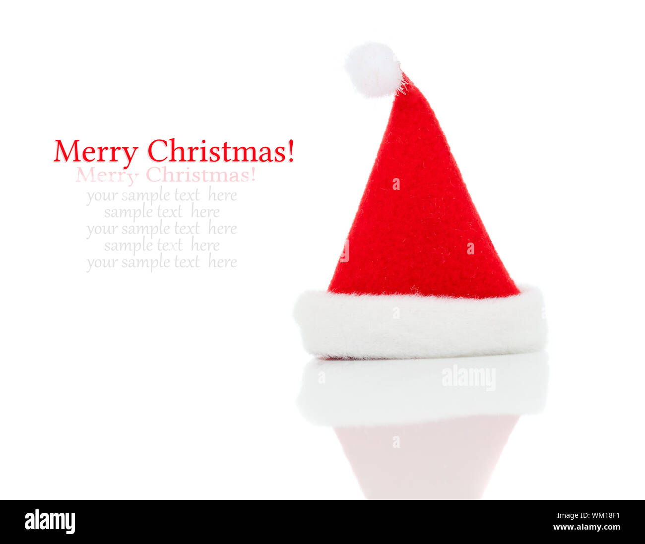 Santa Claus red hat isolated on white background Stock Photo - Alamy