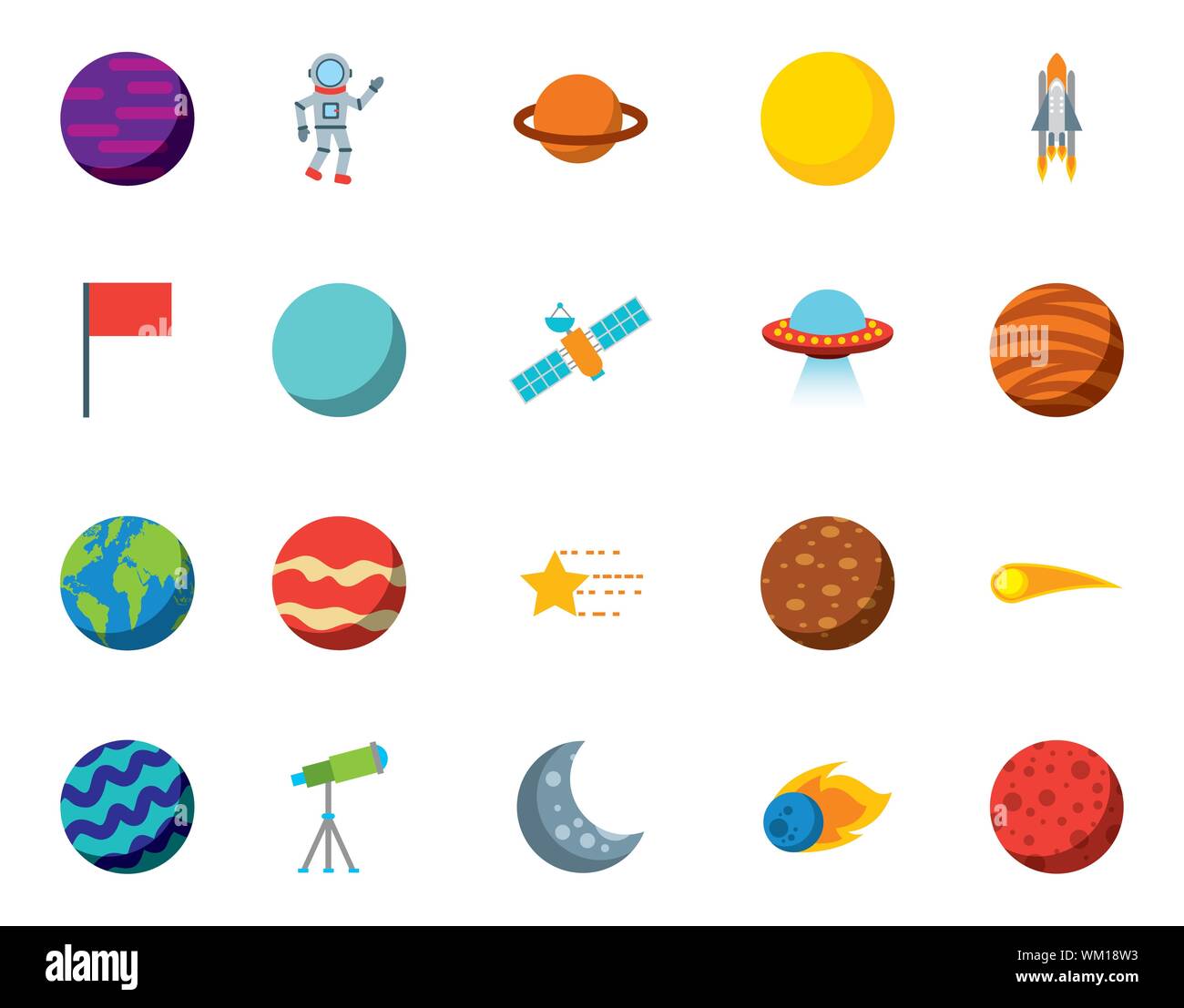 Astronaut vector bundle hi-res stock photography and images - Alamy