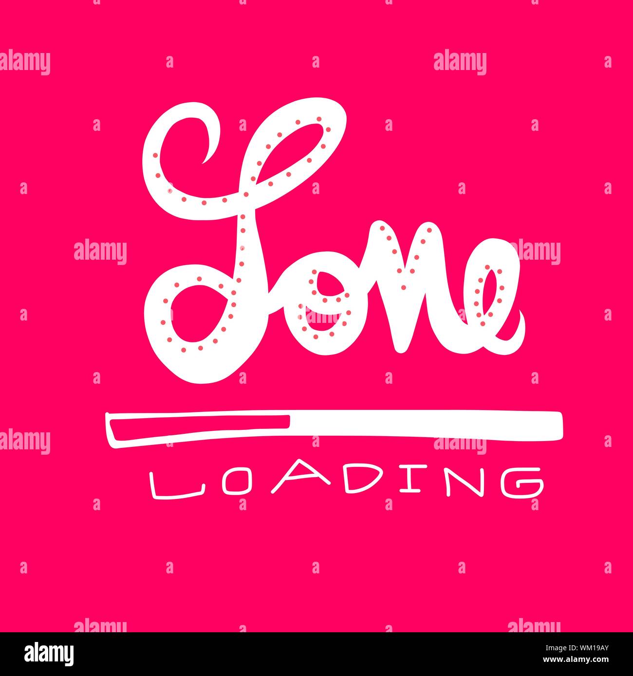Love loading word vector illustration on red background Stock Vector ...