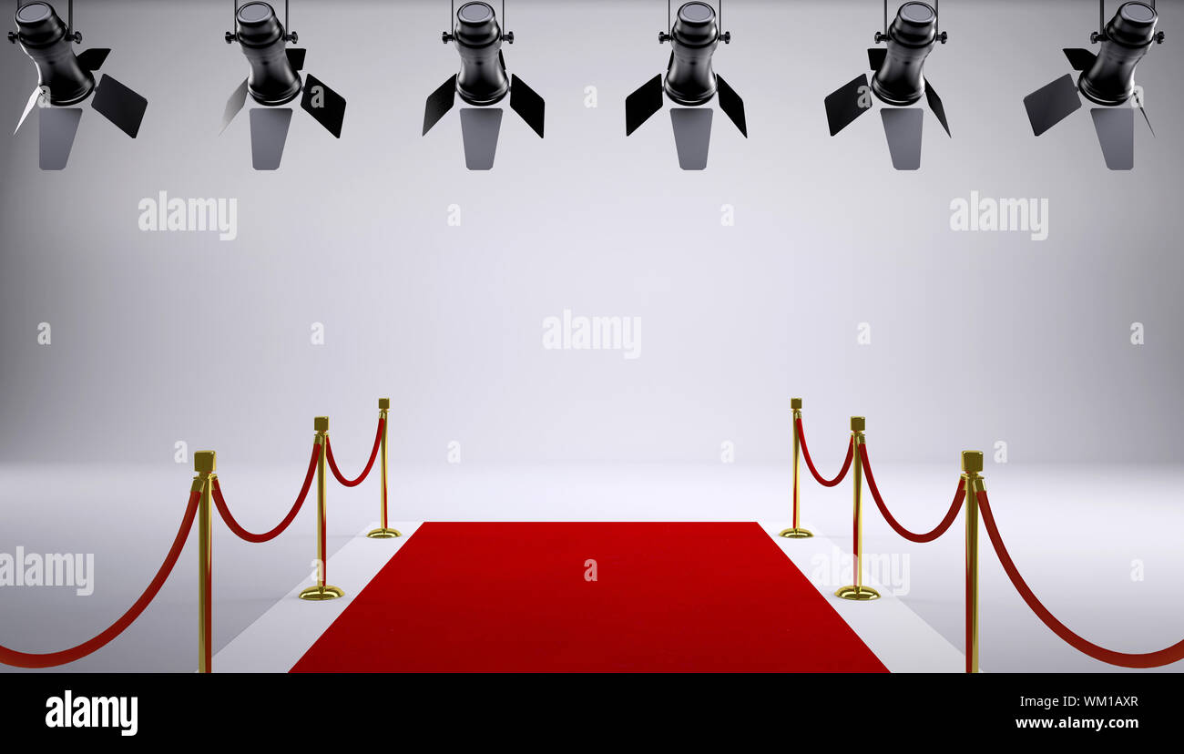 Red carpet lights background hi-res stock photography and images - Alamy