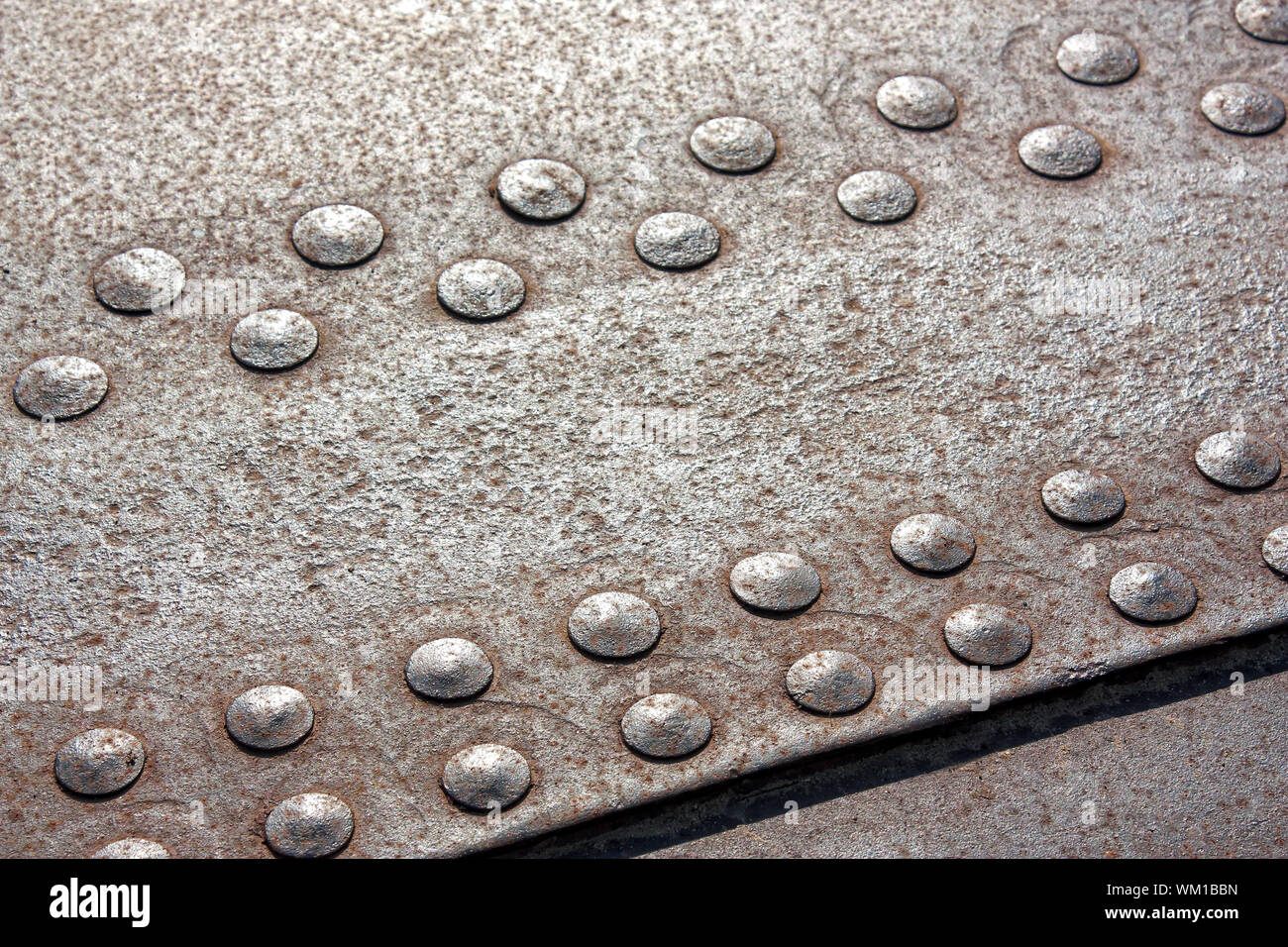 background of the rivets on rusty metals Stock Photo - Alamy