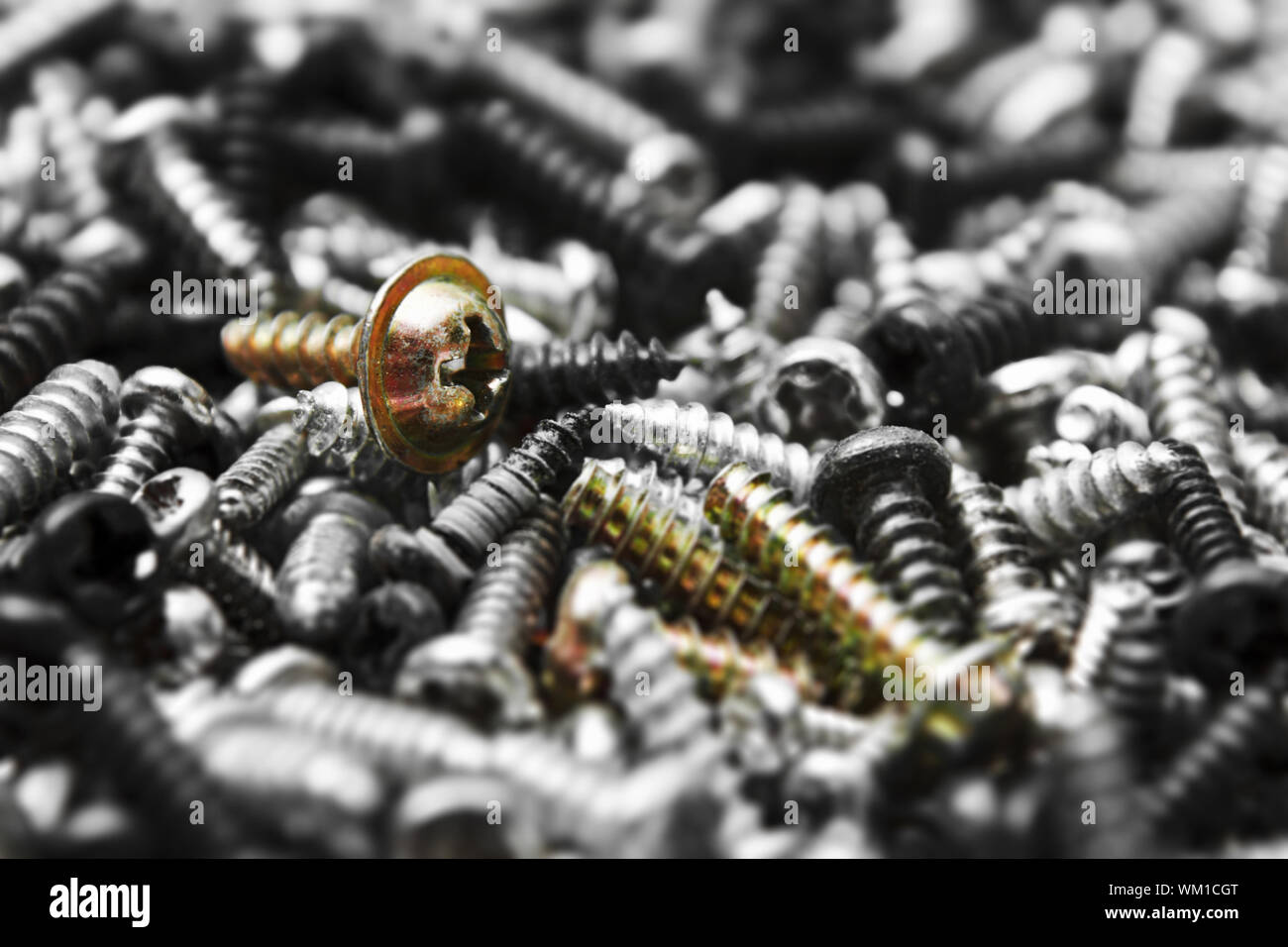 texture of the screws in different colors Stock Photo - Alamy