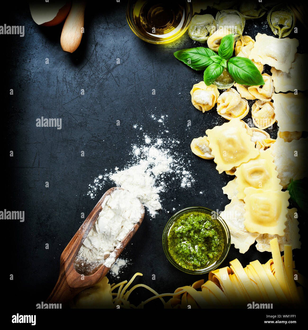 Fresh Italian Pasta Stock Photo - Alamy