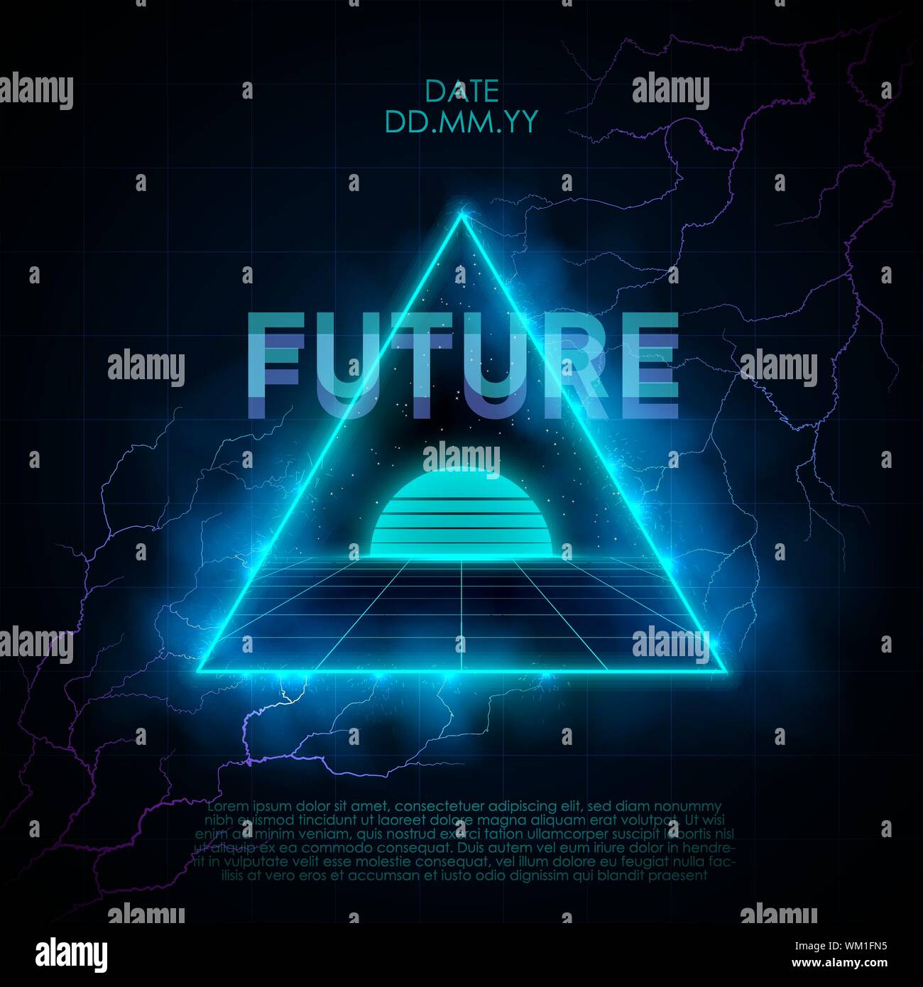 Violet blue nebula in Stock Vector Images - Alamy