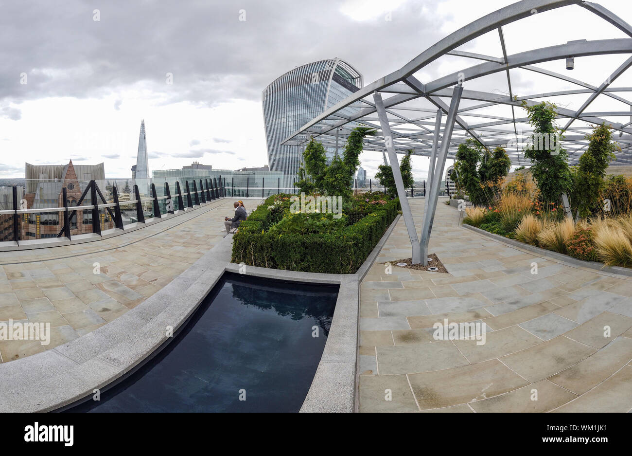Rooftop Garden,Fen Court Garden,Fenchurch Street,London,England Fisheye ...