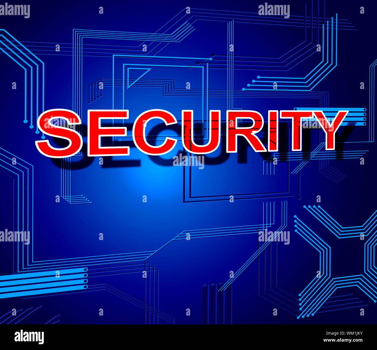 Security Sign Showing Communication Online And Computing Stock Photo ...