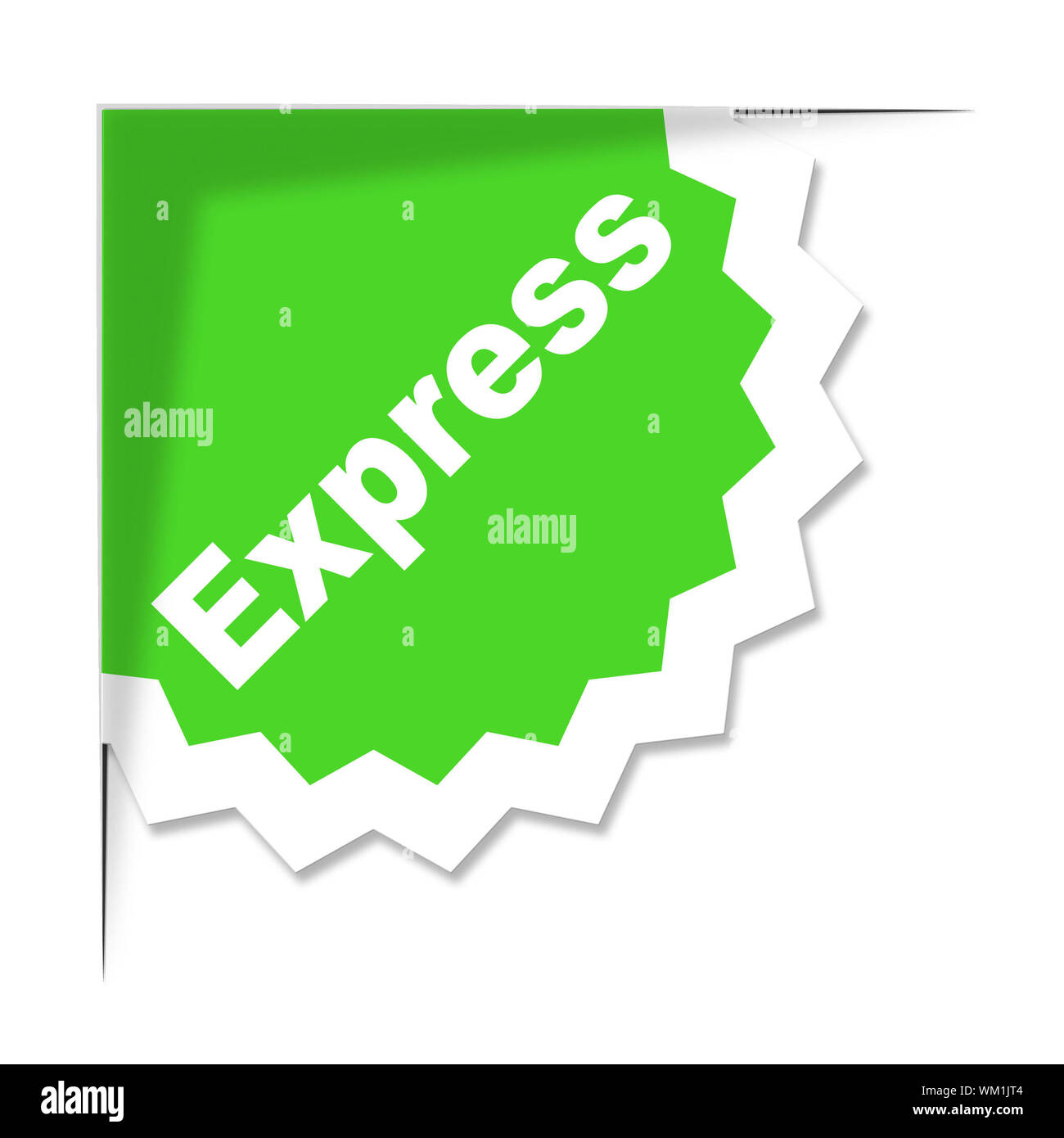 Express Delivery Label Representing High Speed And Delivering Stock ...