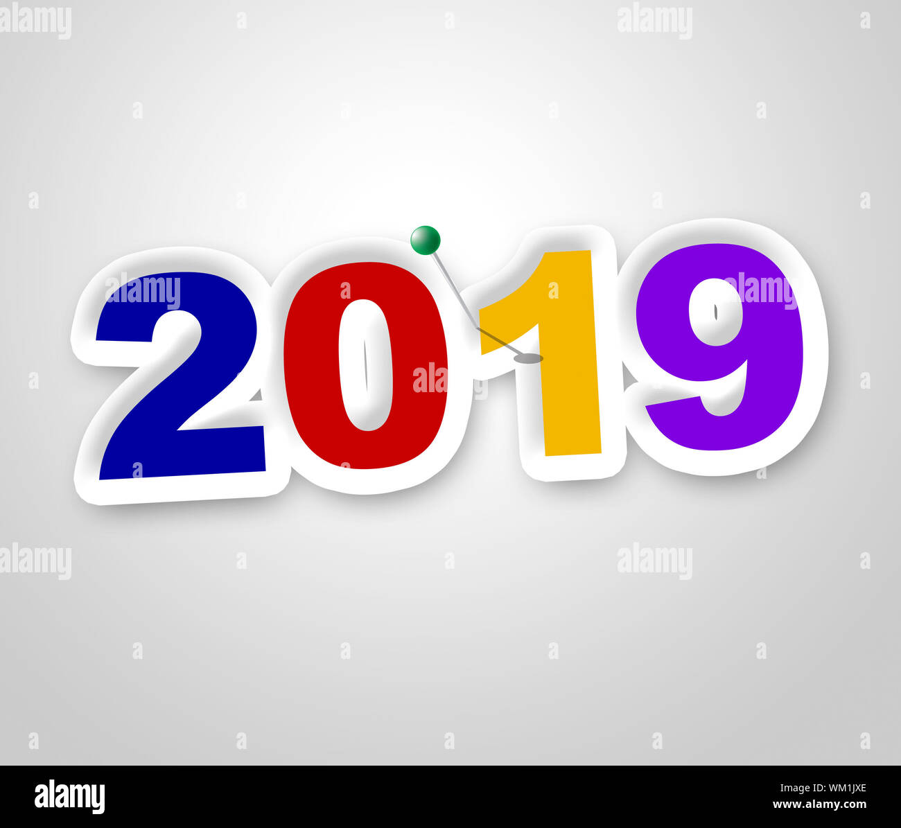 New Year Indicating Two Thousand Nineteen And Annual Stock Photo - Alamy