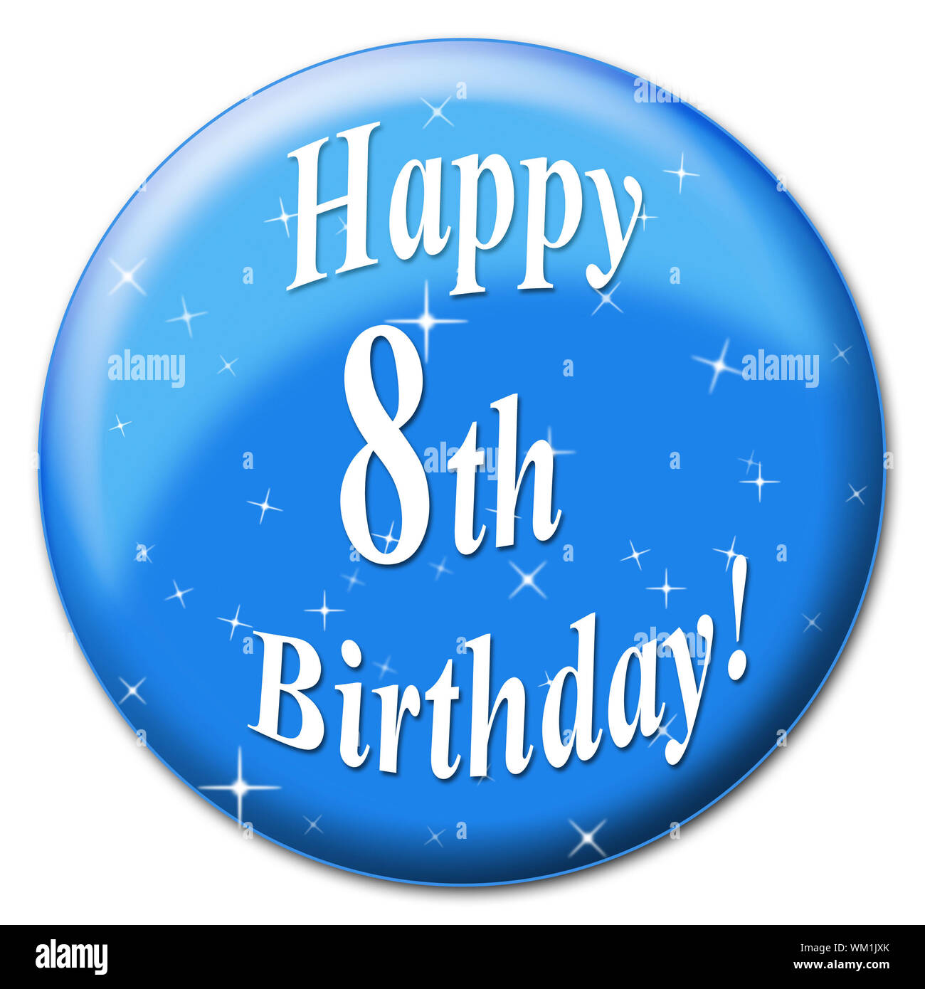 Happy Eighth Birthday Meaning Congratulation Party And Celebrate Stock ...